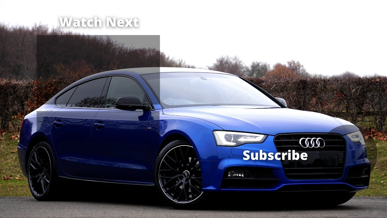 YouTube End Screen Template - Blue Car